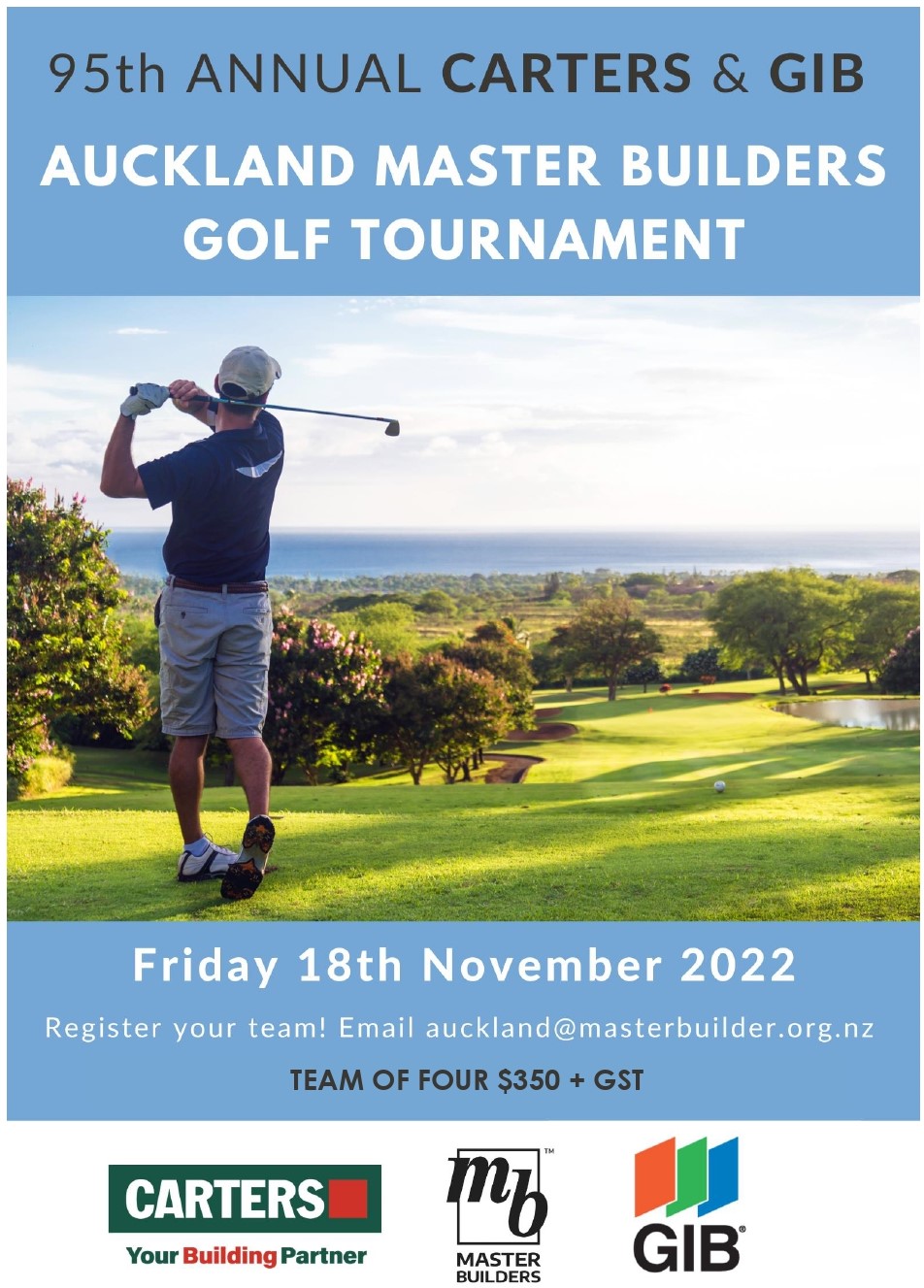 Display event - 95th Annual CARTERS & GIB Auckland Golf